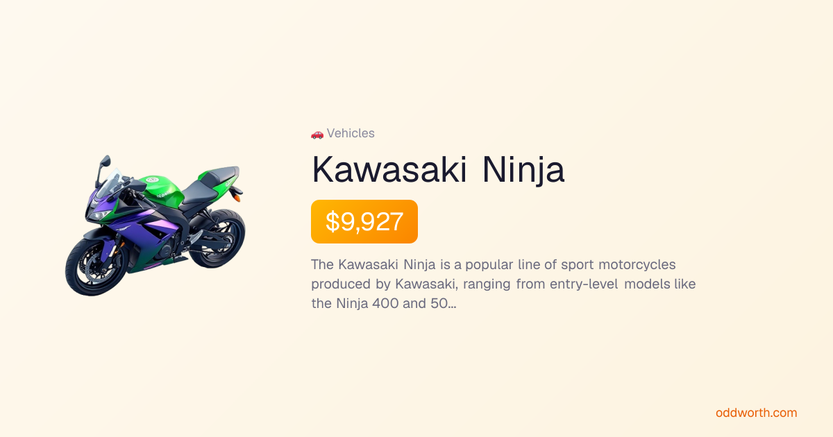 What's a Kawasaki Ninja Worth? | Oddworth
